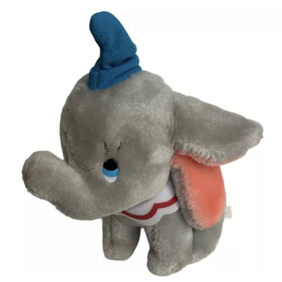 Disney | Toys | Vtg Dumbo Disney Parks Blue Hat Plush Stuffed Amimal ...